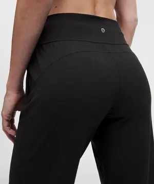 Lululemon Groove High-rise Mixed-rib Wide-leg Pant - Black