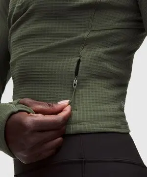 Lululemon It's Rulu Cropped Half Zip - Sassy Sage