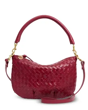 Clare V. Petit Moyn Woven Leather Shoulder Bag