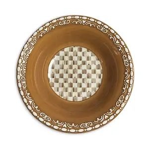 MACKENZIE-CHILDS Check Gingerbread Serving Bowl - Mocha