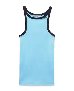 Prada Ribbed Knit Tank Top - Light Blue