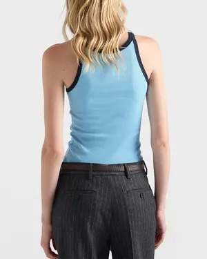 Prada Ribbed Knit Tank Top