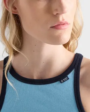 Prada Ribbed Knit Tank Top