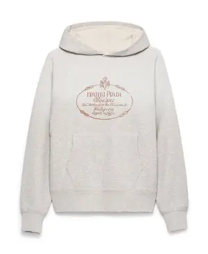 Prada Cotton Fleece Hoodie - Grey