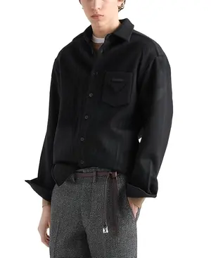 Prada Wool And Cashmere Shirt - Black