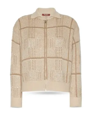 Max Mara Mstegizio Embellished Jacquard Cardigan