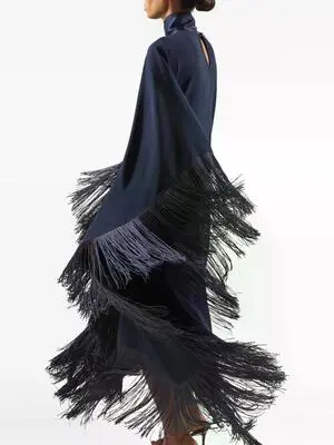 TALLER MARMO Mrs Ross Fringed Maxi Dress - Blue