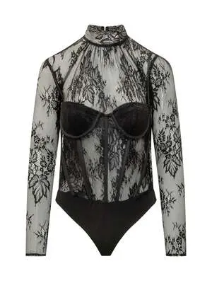 ACTUALEE Black Body Bustier Top