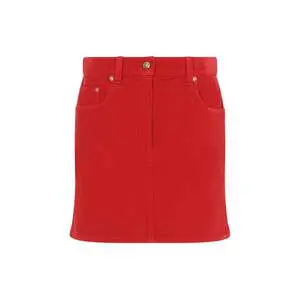 Versace Cotton Denim Mini Skirt