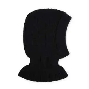 LEMAIRE Wool Knit Balaclava Hood - Black