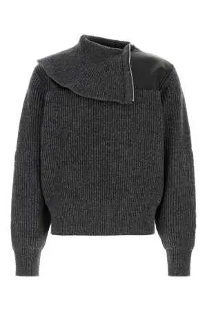 Bottega Veneta Dark Grey Wool Blend Sweater - Gray