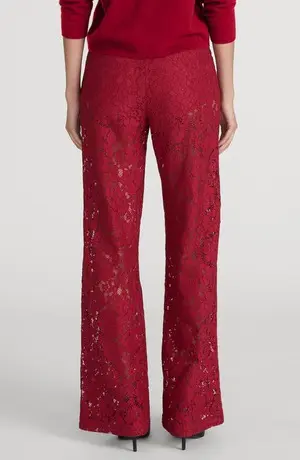 FRAME The Lace High Waist Wide Leg Pants