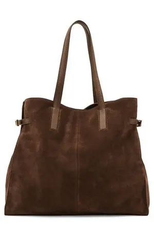 REISS Indigo Oversize Suede Tote