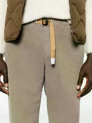 WHITE SAND Belted Corduroy Tapered Trousers