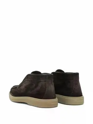 Santoni Suede Slip-on Loafers