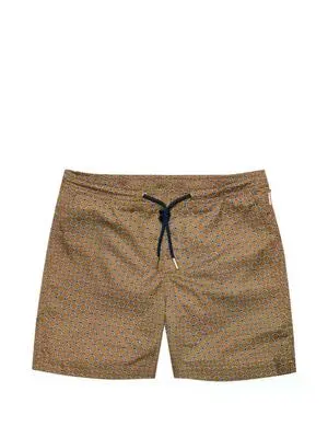 Orlebar Brown Bulldog Tessoro Geometric-print Swim Shorts - Neutrals