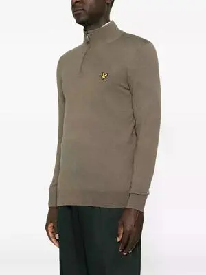 LYLE & SCOTT Quarter-zip Logo-patch Sweater