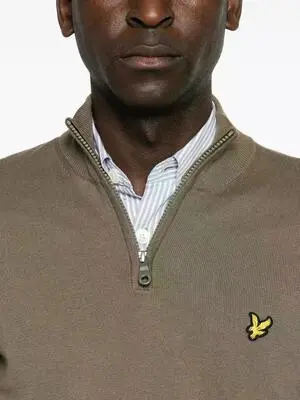 LYLE & SCOTT Quarter-zip Logo-patch Sweater