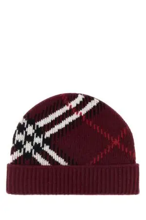 Burberry Embroidered Cashmere Blend Beanie Hat - Multicolor