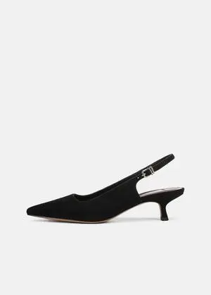 Vince Sabra Suede Slingback Heel - Black