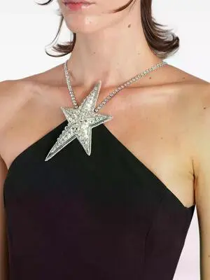 David Koma Crystal-star Halterneck Mini Dress