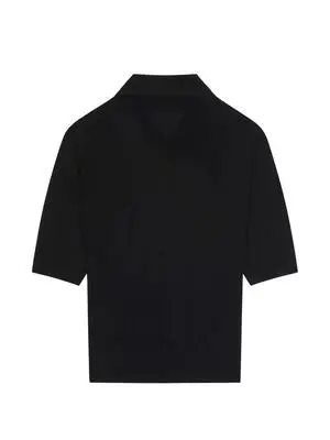 Givenchy Cropped Polo In Second Skin Effect Knit