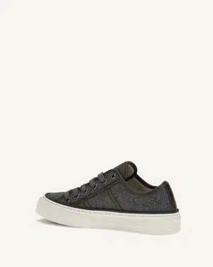 Brunello Cucinelli Suede Sneakers With Shiny Tab