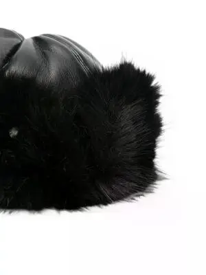 STAND STUDIO Sable Faux-fur Trim Hat
