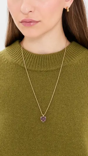 Madewell Polka Dot Heart Chain Necklace