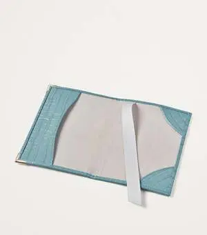 ASPINAL OF LONDON Leather Passport Cover - Blue