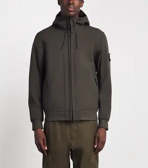 Stone Island Light Soft Shell-r Hooded Jacket