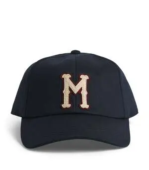 Moncler Cotton Monogram Baseball Cap - Blue