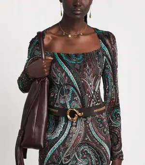 Etro Appliqué-mesh Maxi Dress