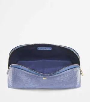 ASPINAL OF LONDON Croc-embossed Leather Classic Wash Bag