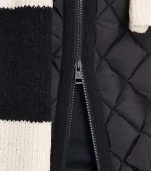 Moncler Virgin Wool Padded Quilted Cardigan