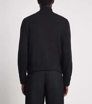 Moncler Virgin Wool Padded Quilted Cardigan