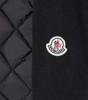 Moncler Virgin Wool Padded Quilted Cardigan