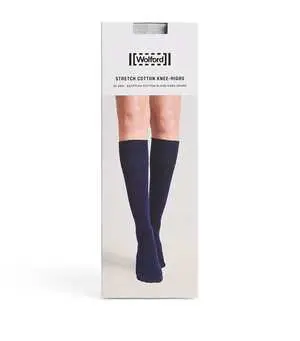 Wolford Stretch-cotton Knee Socks - Grey