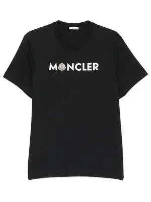 Moncler Logo Cotton T-shirt - Blue