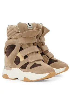 Isabel Marant Étoile Balskee High-top Wedge Suede Sneakers - Multicolor