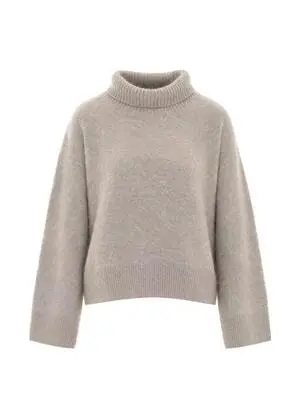 Soft Goat Ribbed Roll-neck Sweater