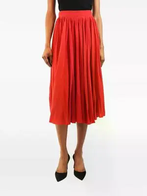 Gucci Pleated Silk Midi Skirt