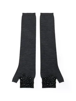 P.a.r.o.s.h Bead-embellished Fingerless Gloves