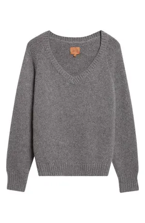 JAMIE HALLER The V Fave Cashmere V-neck Sweater - Graphite