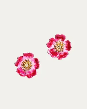 BILL SKINNER STUDIO Wildflower Studs - Red