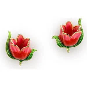 BILL SKINNER STUDIO Tulip Studs - Red