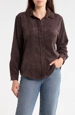 BEACHLUNCHLOUNGE Collins Corduroy Shirt - Java