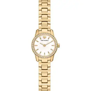 Tory Burch Mini Miller Pave Bracelet Watch - Gold