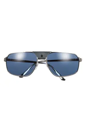 Cartier 64mm Oversize Navigator Sunglasses