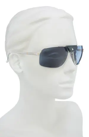 Cartier 64mm Oversize Navigator Sunglasses